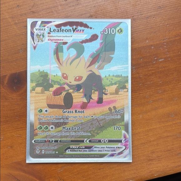 Pokemon | Other | Pokemon Leafeon Vmax Card | Poshmark